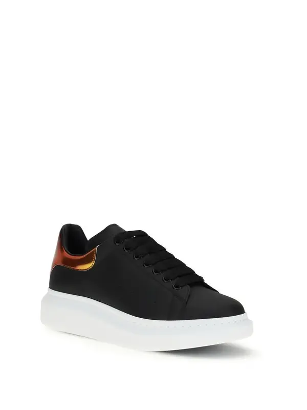 Alexander McQueen Leather Sneakers With Platform Sole - Black