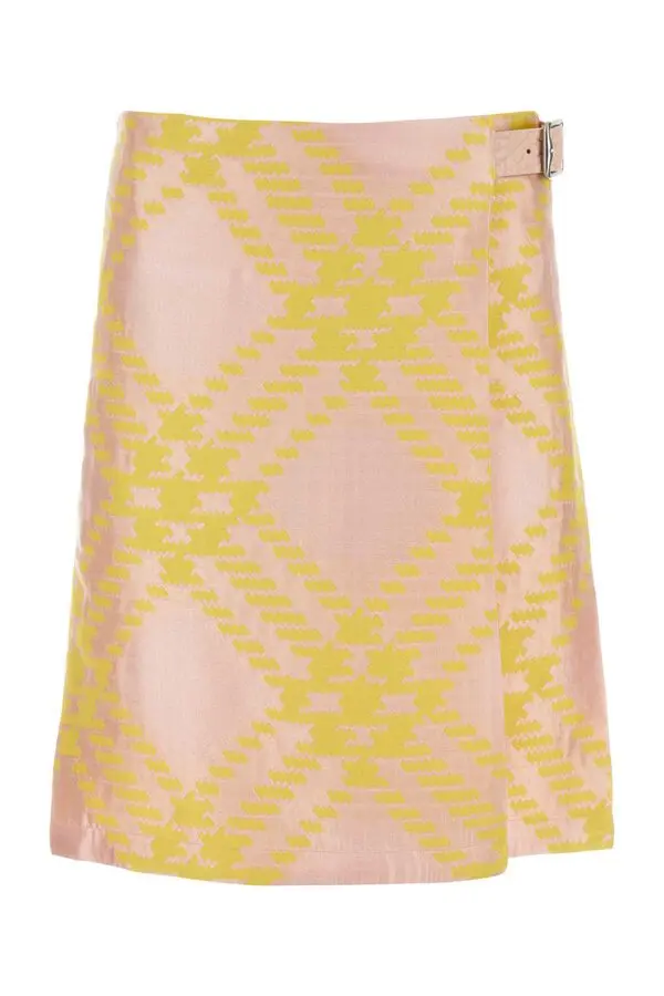 Burberry Embroidered Cotton Blend Skirt - Multicolor