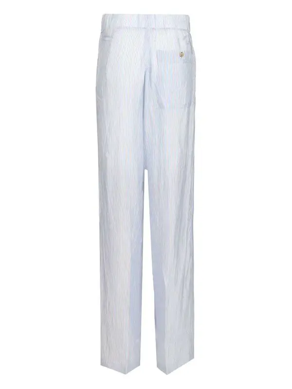 Dries Van Noten Striped Wide-leg Trousers - Blue