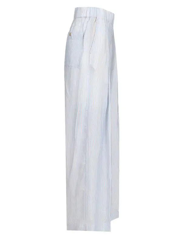 Dries Van Noten Striped Wide-leg Trousers - Blue