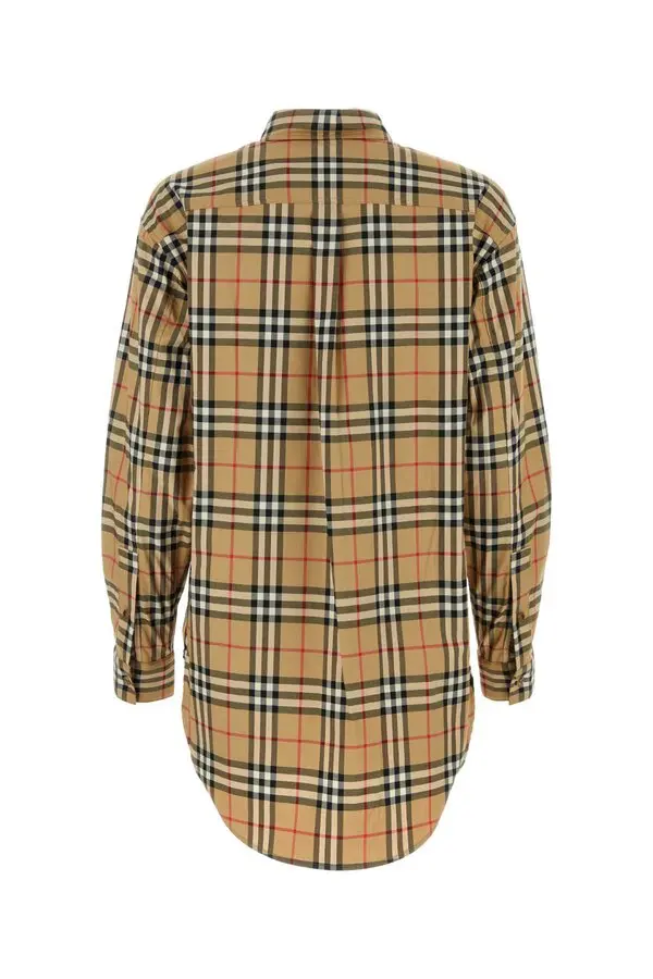 Burberry Embroidered Stretch Cotton Shirt