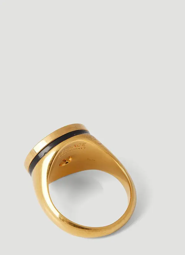 Versace Enamel Medusa Ring - Gold