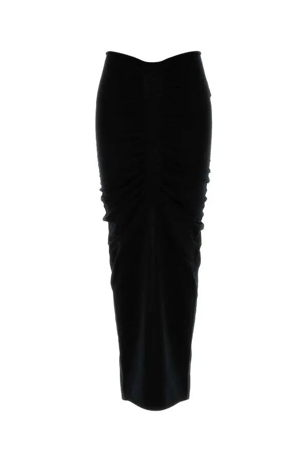 Alexander Wang Stretch Cupro Blend Ruched Skirt