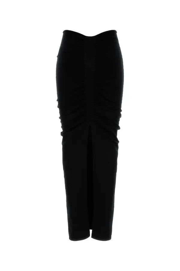 Alexander Wang Stretch Cupro Blend Ruched Skirt