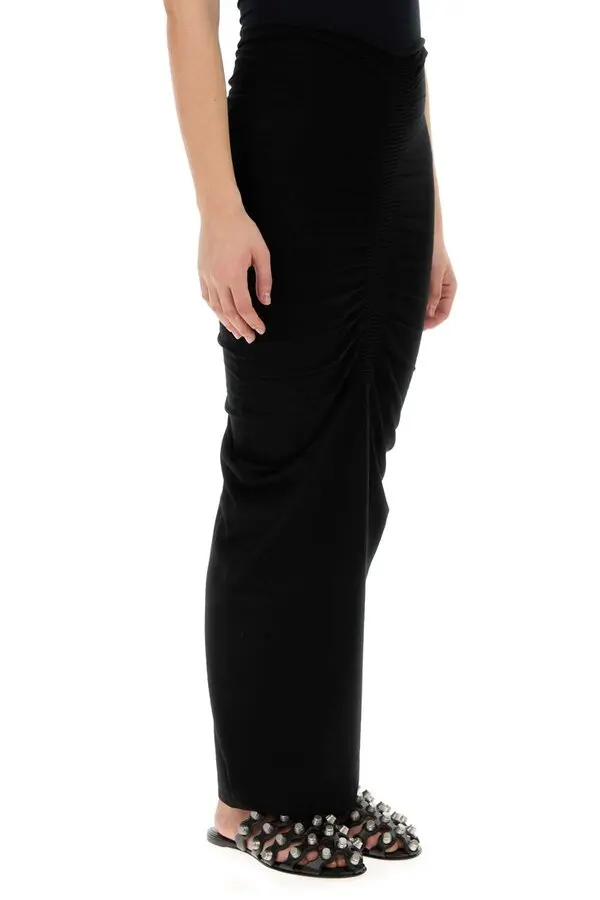 Alexander Wang Stretch Cupro Blend Ruched Skirt