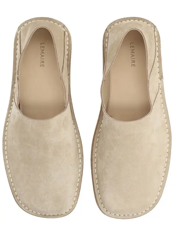 LEMAIRE Slip-on Moccasins - Cream