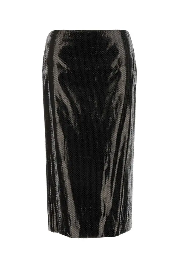 Alexander McQueen Canvas Skirt - Black