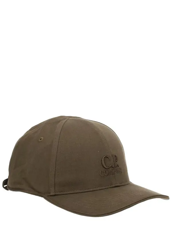 C.P. COMPANY Cotton Gabardine Cap - Green