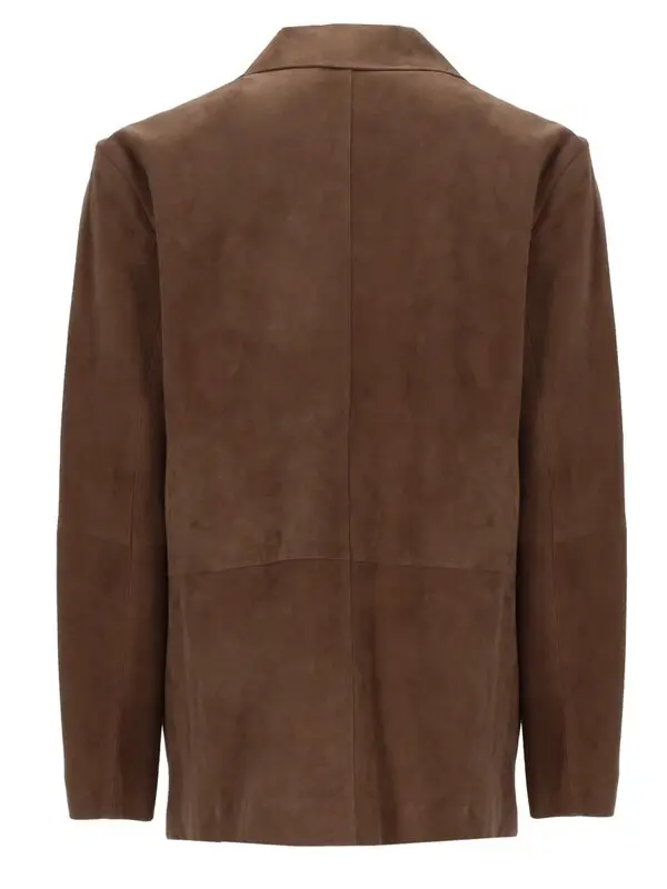 Max Mara Giacca Anfora Leather Blazer