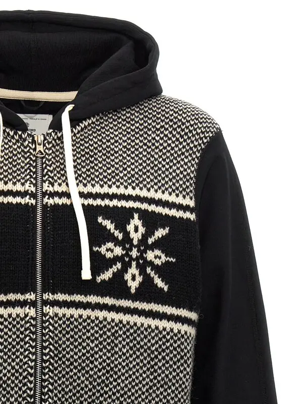 Junya Watanabe Zip Up Jacquard Hoodie