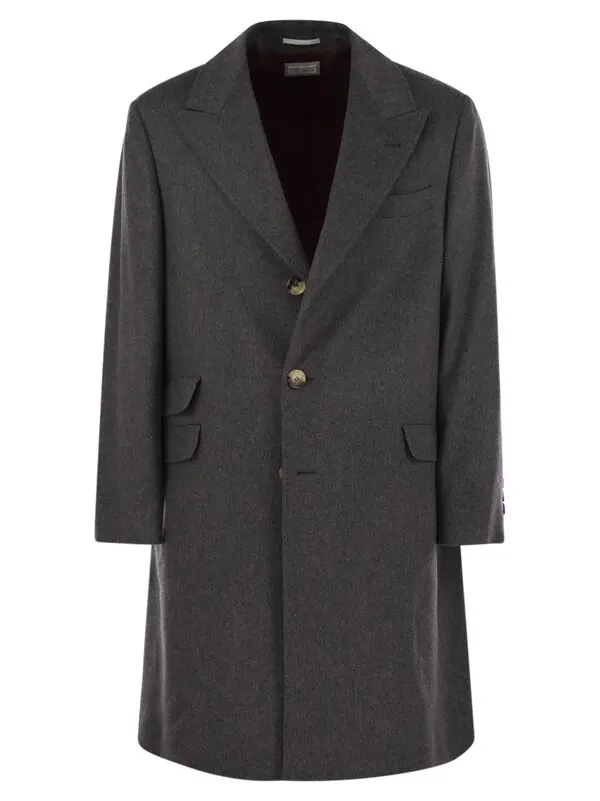 Brunello Cucinelli Wool And Cashmere Coat - Multicolor