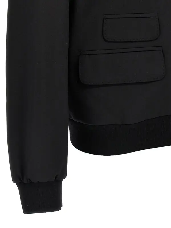 Dsquared2 Worsted Wool Cardigan With Logo Embroidery