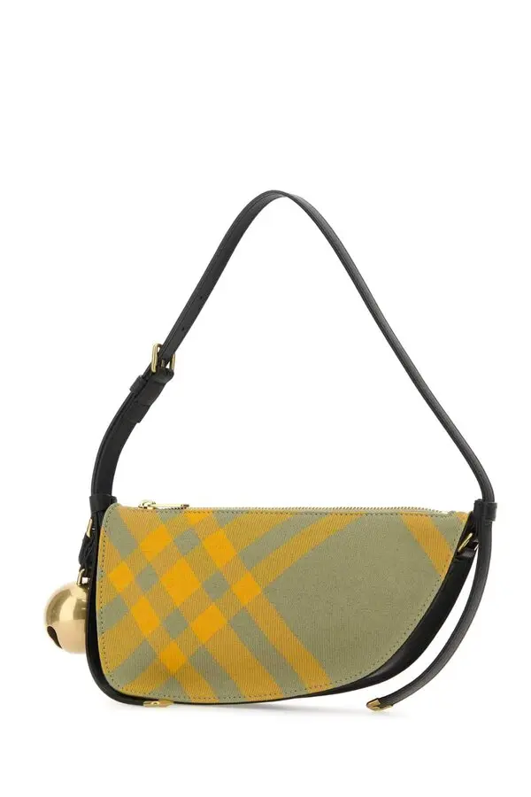 Burberry Embroidered Canvas Mini Shield Shoulder Bag - Multicolor