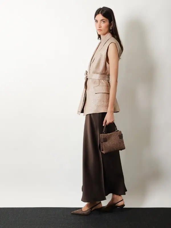 Brunello Cucinelli Woven Leather Crossbody Bag