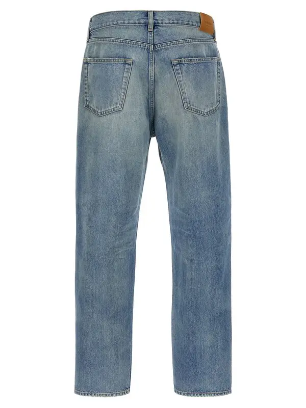 Saint Laurent Mick Stonewashed Cotton Denim Jeans - Blue