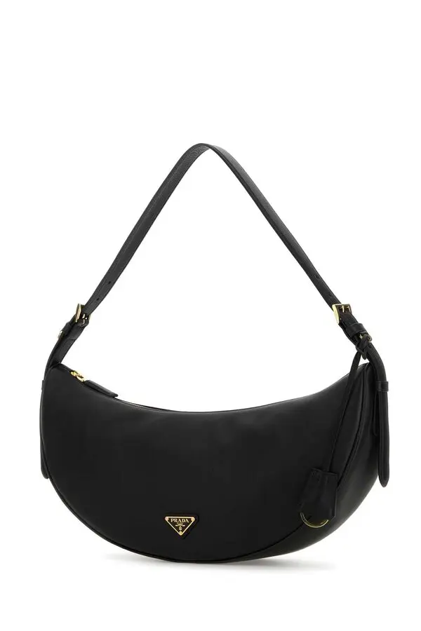 Prada Leather Demi-lune Crossbody Bag