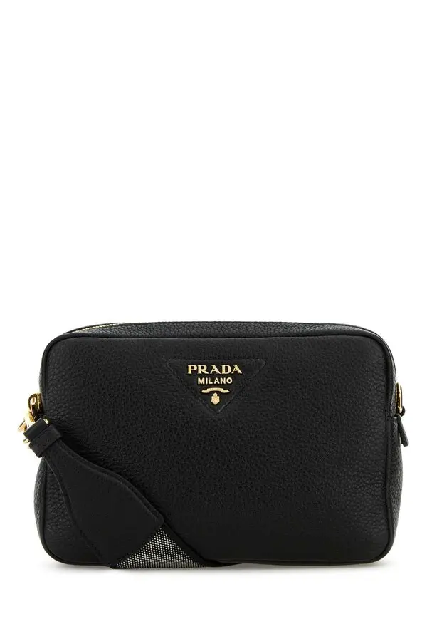 Prada Leather Crossbody Bag - Black