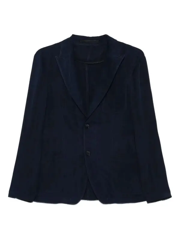 Giorgio Armani Dark Blue Cupro Blazer