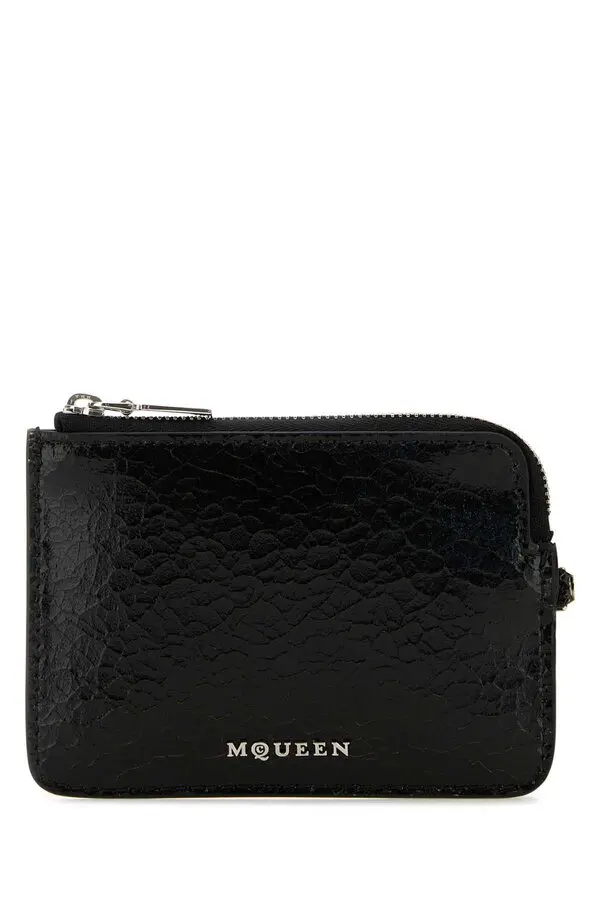 Alexander McQueen Leather Card Holder - Black