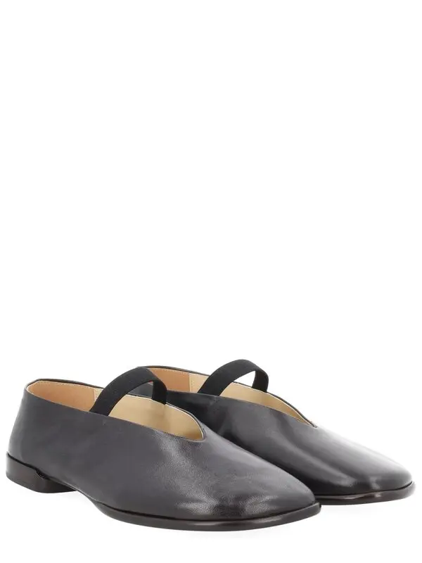 LEMAIRE Ballerina Glove Leather Flats - Brown