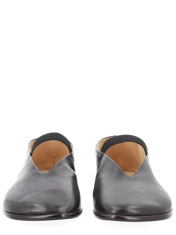 LEMAIRE Ballerina Glove Leather Flats - Brown