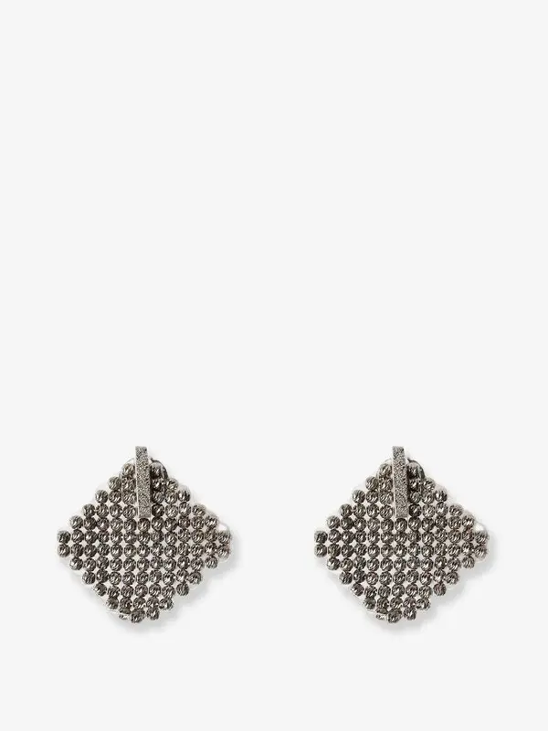 Brunello Cucinelli Silver Monili Earrings - Multicolor