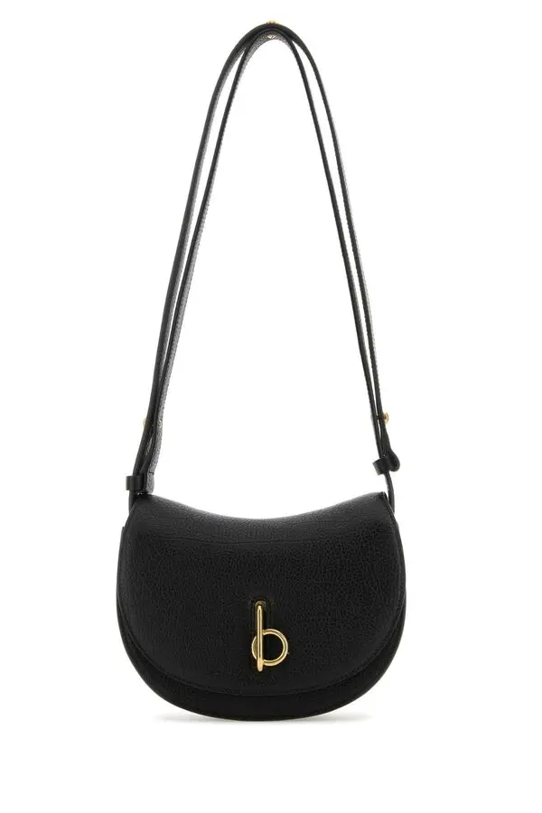 Burberry Leather Mini Rocking Horse Shoulder Bag - Black