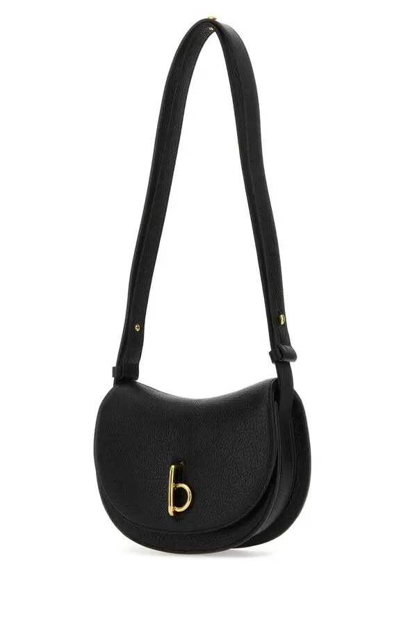 Burberry Leather Mini Rocking Horse Shoulder Bag - Black