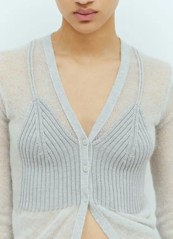 DIESEL® M-arina Lightweight Knit Cardigan With Bralet Panel