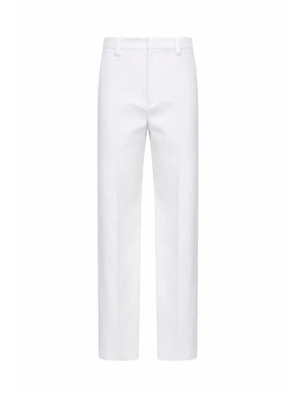 Brunello Cucinelli Diagonal Loose Flared Trousers With Monili - Multicolor