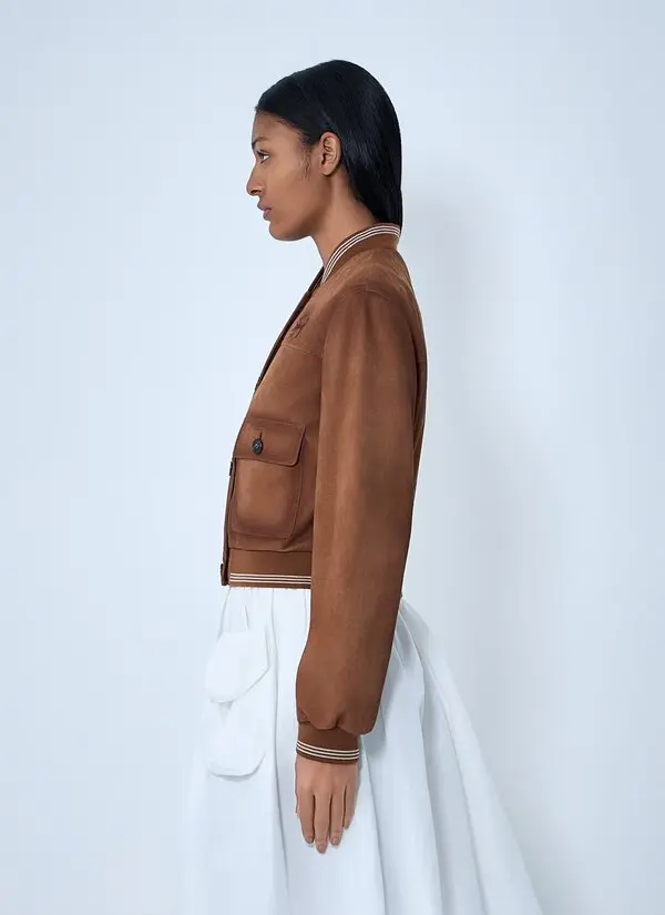 Miu Miu Suede Bomber Jacket