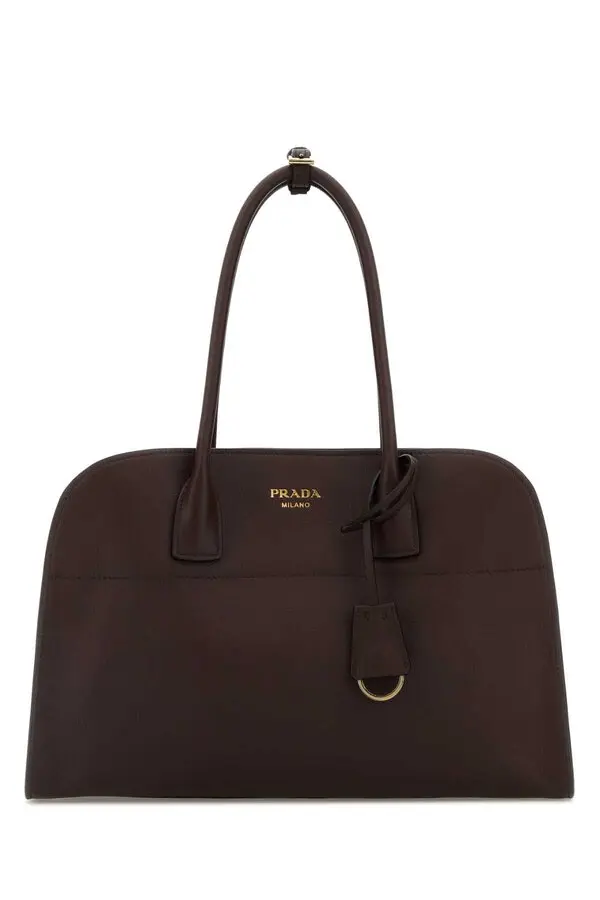 Prada Calf Leather Shopping Bag - Purple