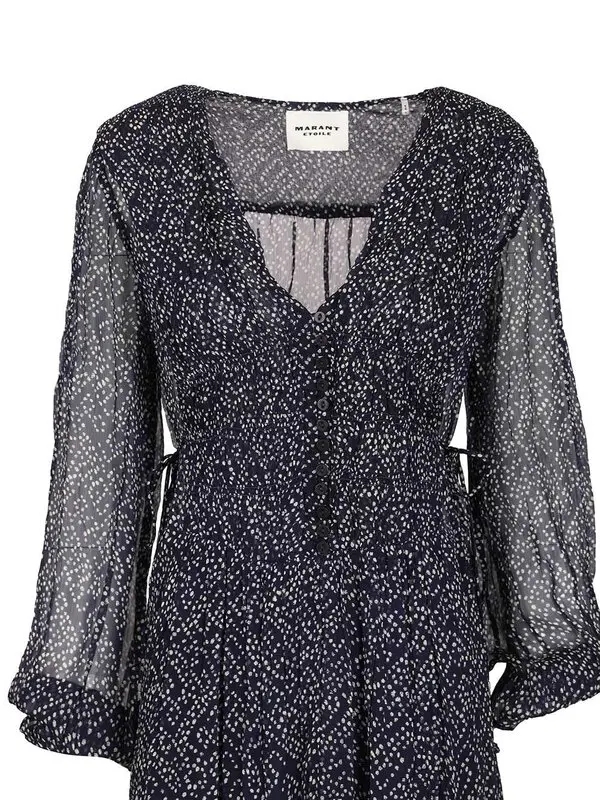 Isabel Marant Étoile Briane Long Printed Dress - Blue
