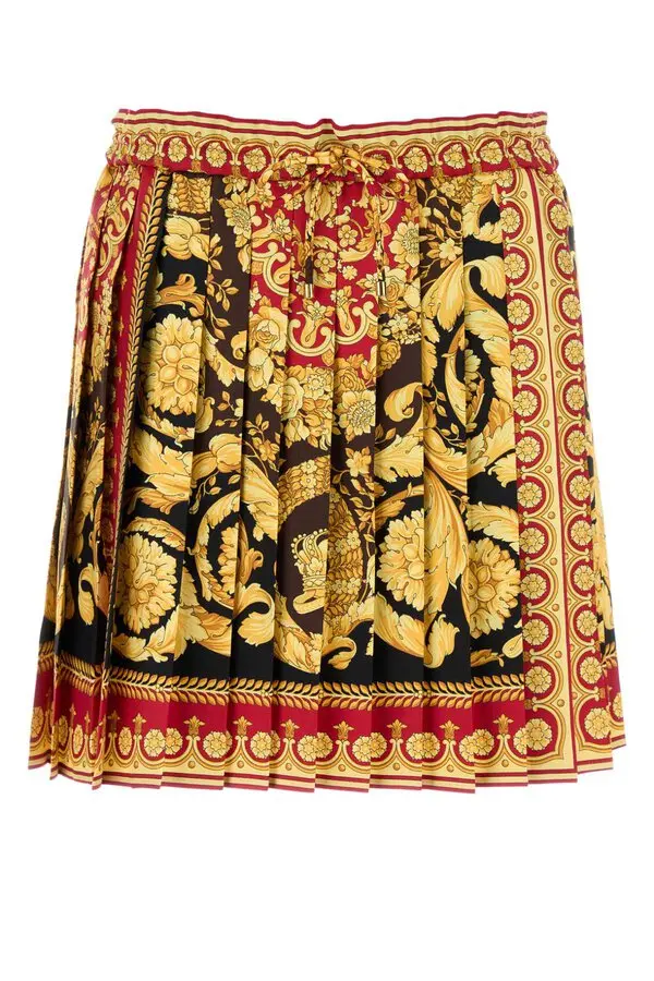 Versace Printed Silk Mini Skirt - Multicolor
