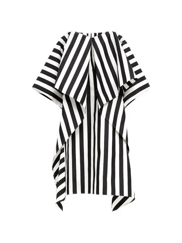 Jacquemus Asymmetrical Striped Cape Effect Tunic - Multicolor