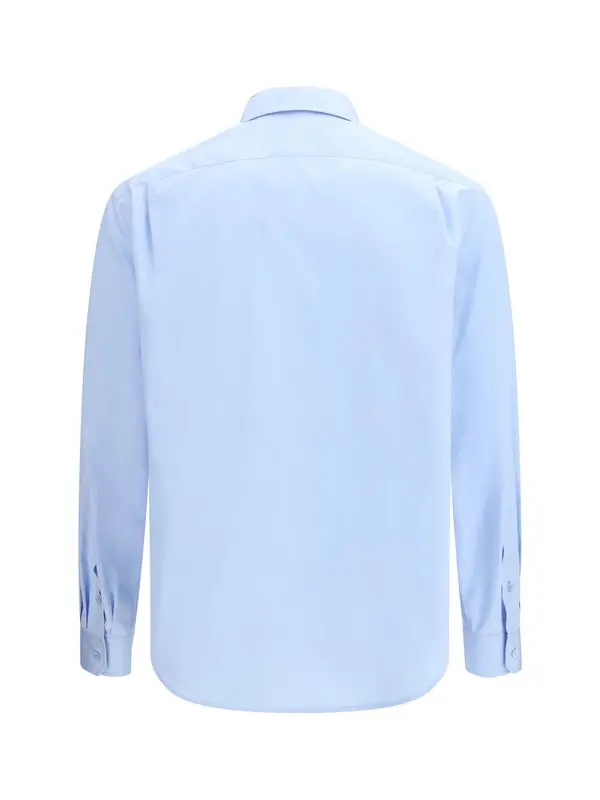 Loewe Classic Cotton Shirt With Embroidered Anagram Logo - Blue