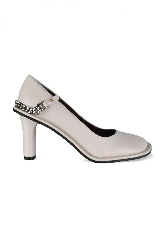 Stella McCartney Ryder Pumps With Chain Detail - White