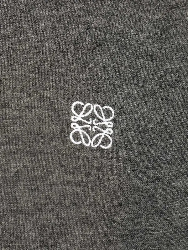 Loewe Midweight Wool Sweater With Two-tone Intarsia Detail