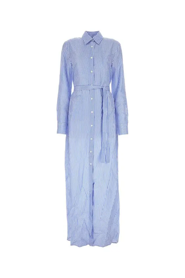 Prada Printed Silk Shirt Dress - Multicolor
