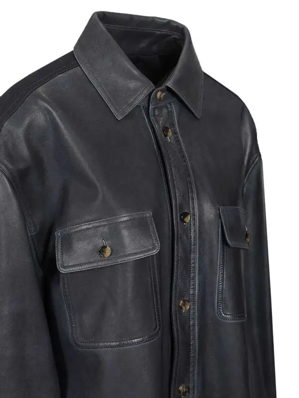 Loewe Lambskin Shirt Jacket - Blue