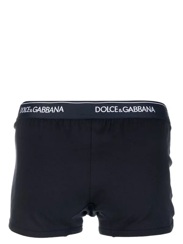 Dolce & Gabbana Two-pack Of Stretch Cotton Regular-fit Boxers - Blue