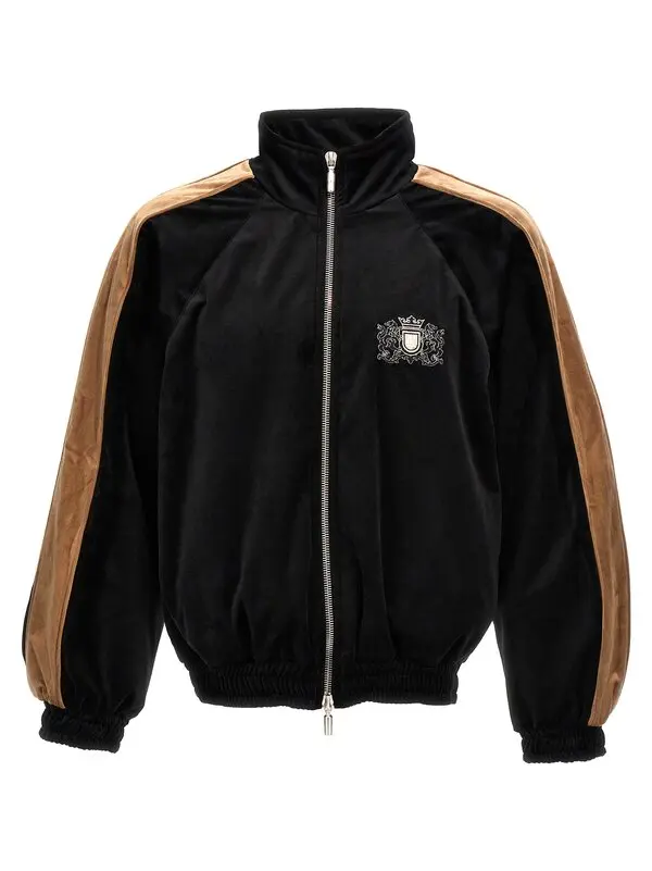 Rhude Sky Lounge Velvet Zip-up Sweatshirt
