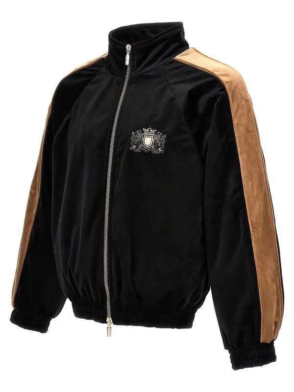 Rhude Sky Lounge Velvet Zip-up Sweatshirt