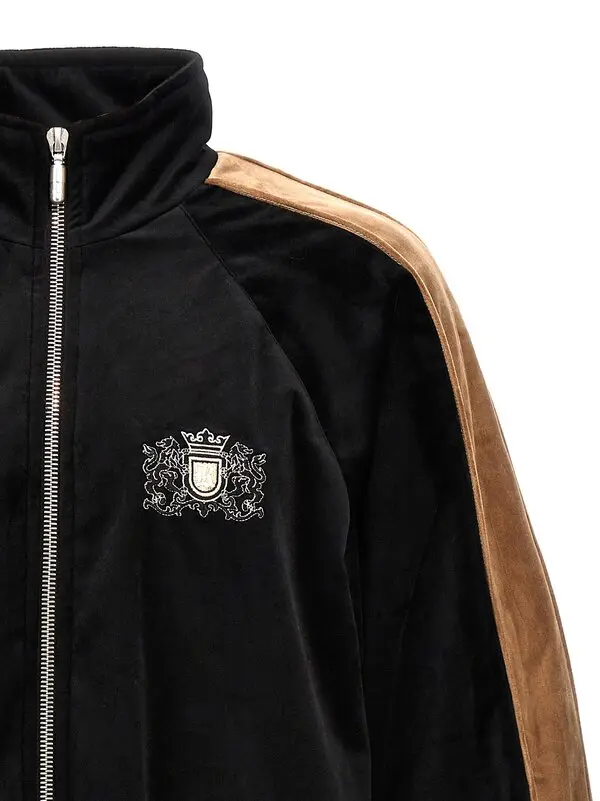 Rhude Sky Lounge Velvet Zip-up Sweatshirt