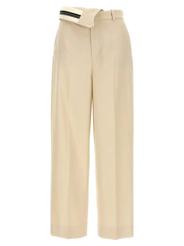 Fendi Roma Gabardine Trousers - Cream