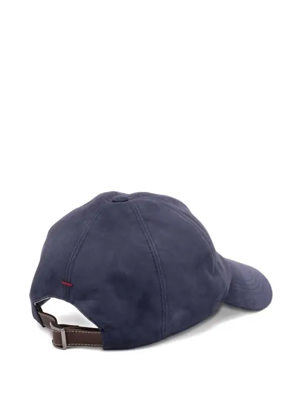Brunello Cucinelli Leather Cap With Visor