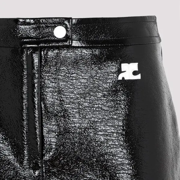 COURREGES Vinyl Mini Skirt - Black