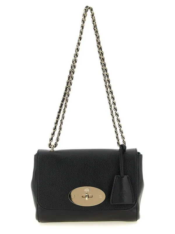 Mulberry Lily Legacy Leather Crossbody Bag With Turn Lock Closure - Black