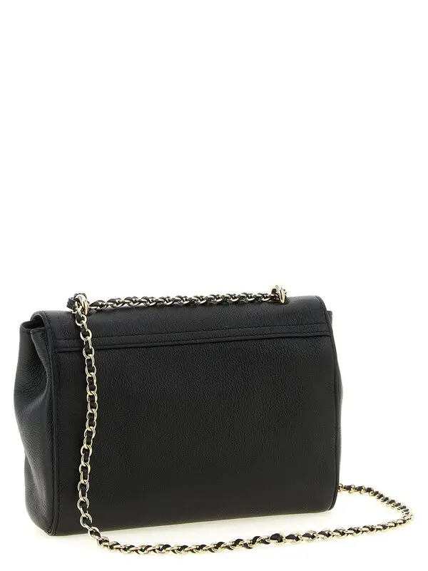 Mulberry Lily Legacy Leather Crossbody Bag With Turn Lock Closure - Black