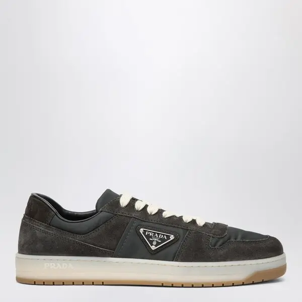 Prada Re-nylon And Suede Sneakers - Brown